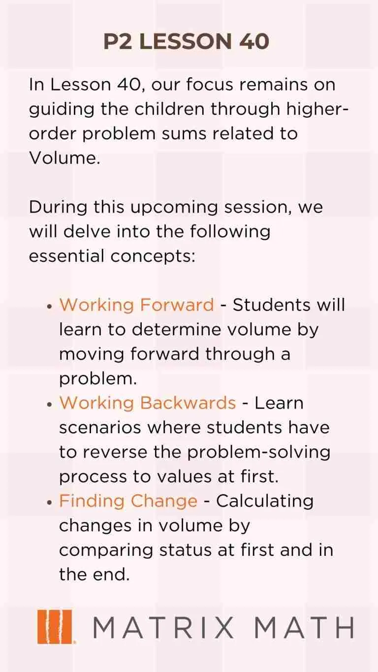 MATRIX MATH TUITION LESSON 40 SYNOPSIS